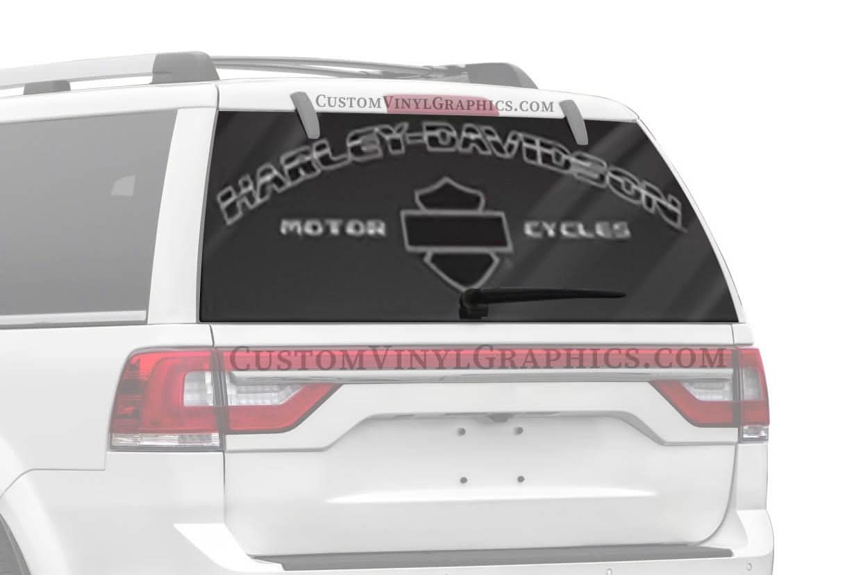 Arched Modern Harley-Davidson Rear Window Decal – Custom Vinyl Graphics