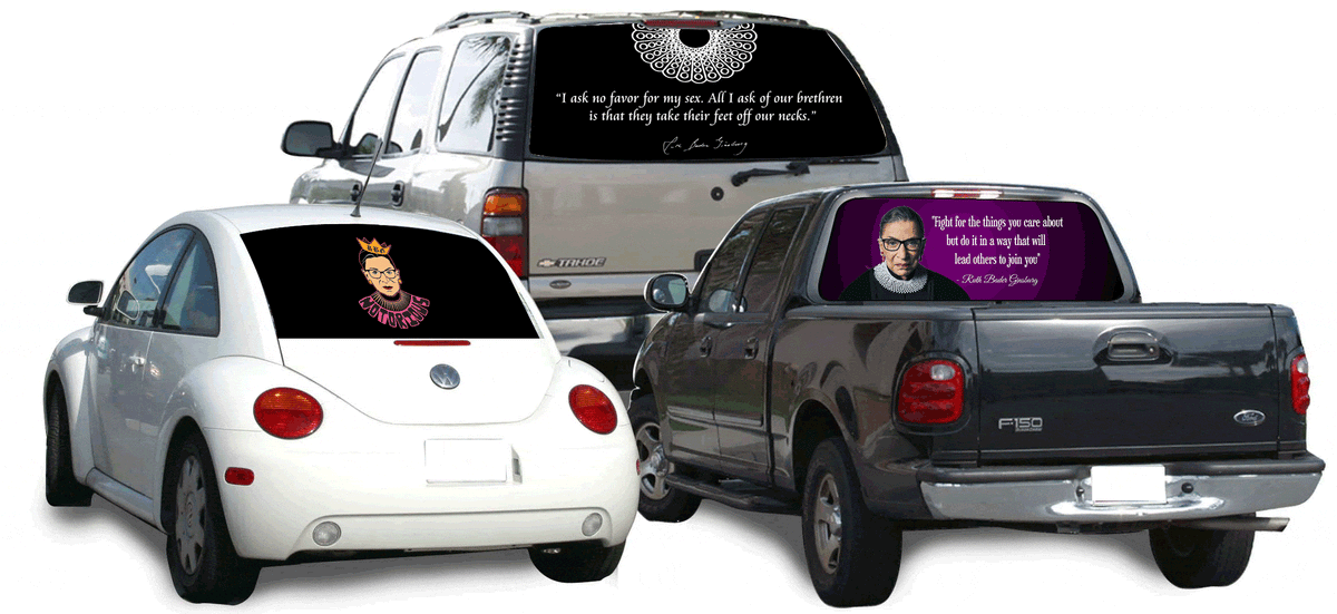 RBG Notorious Truck Window Decal – Custom Vinyl Graphics