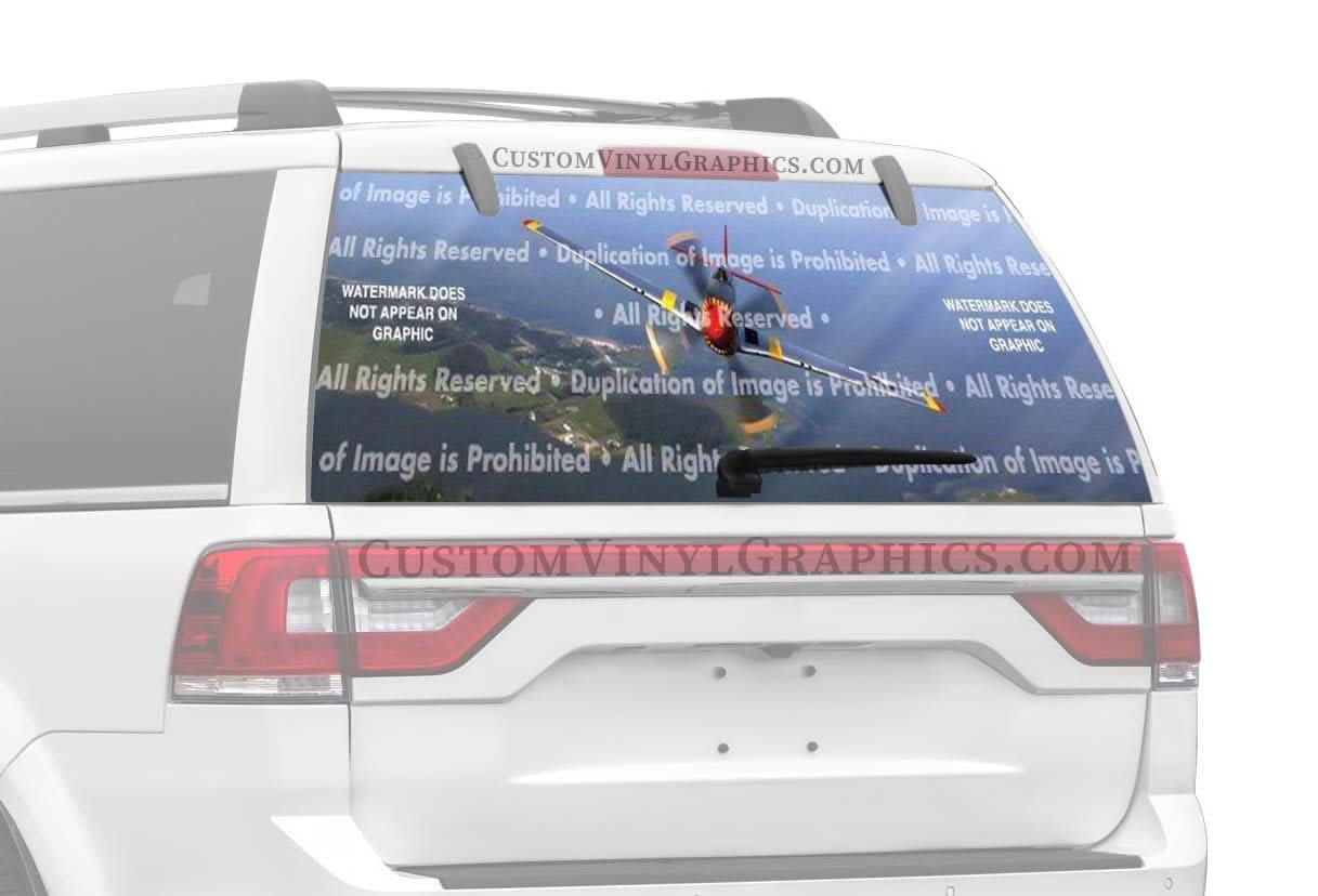 P-51 Mustang Rear Window Decal – Custom Vinyl Graphics