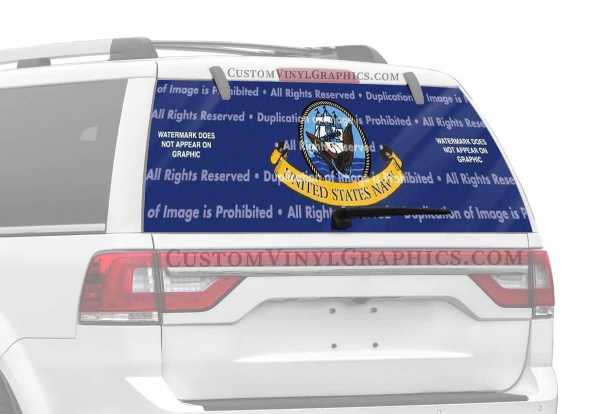 US Navy 2 Rear Window Decal – Custom Vinyl Graphics