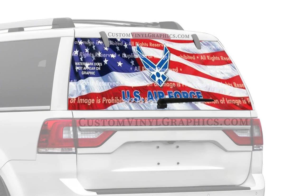 US Air Force 2 Rear Window Decal – Custom Vinyl Graphics