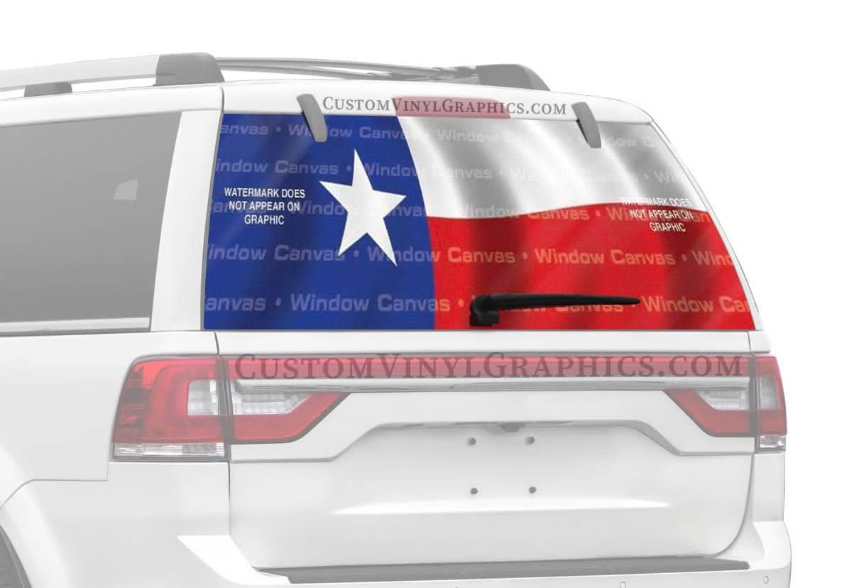 Texas Pride Rear Window Decal – Custom Vinyl Graphics