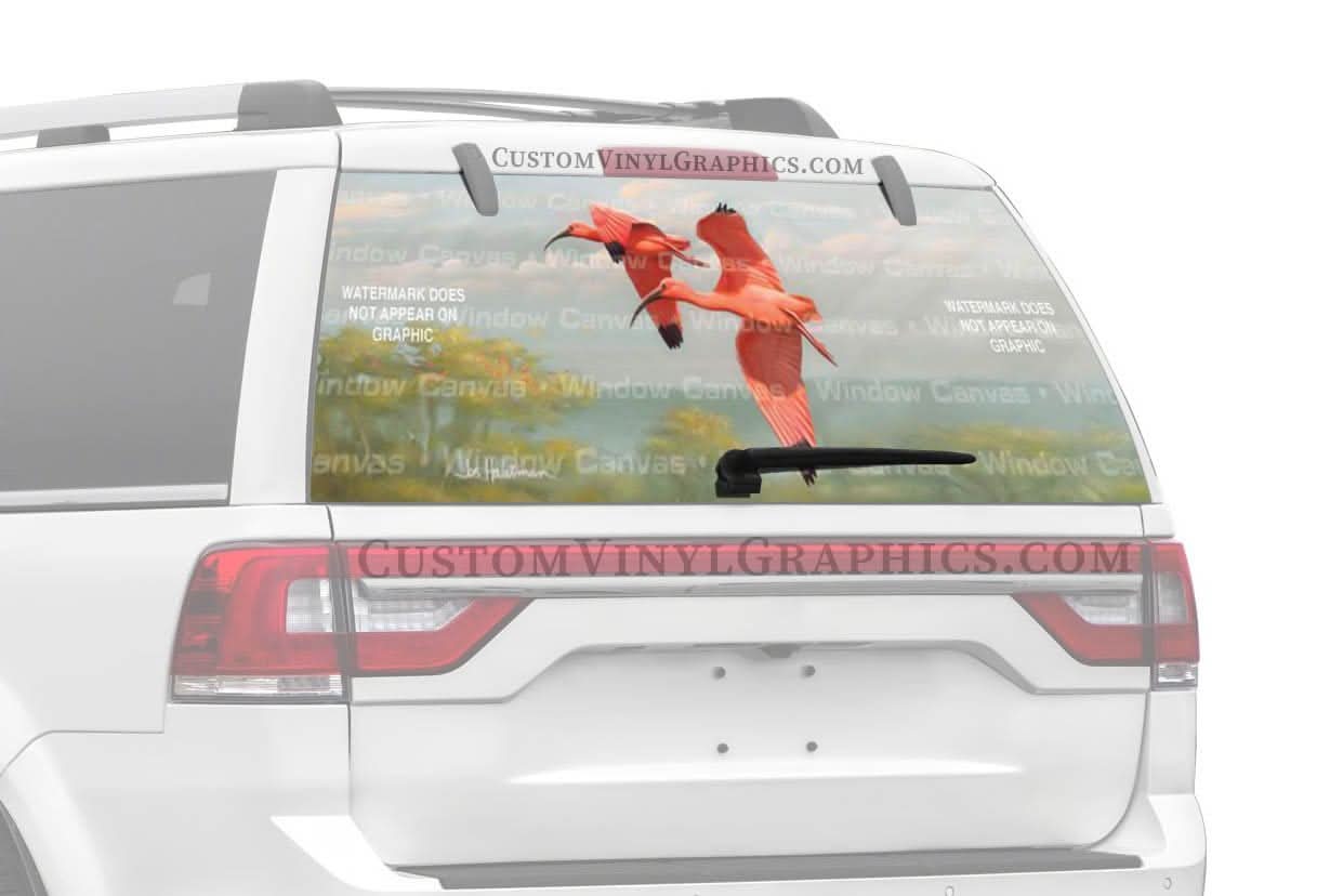 Flamingos Rear Window Decal – Custom Vinyl Graphics