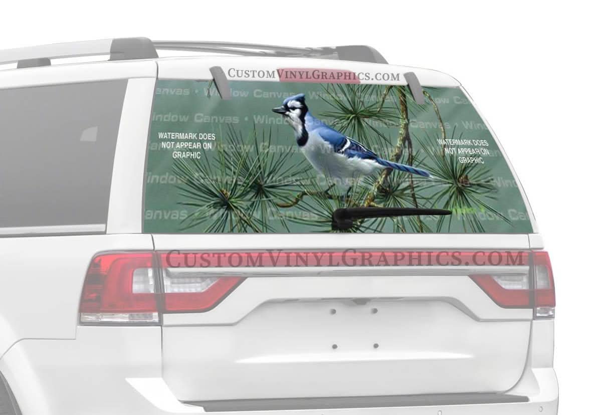 Blue Jay Rear Window Decal – Custom Vinyl Graphics