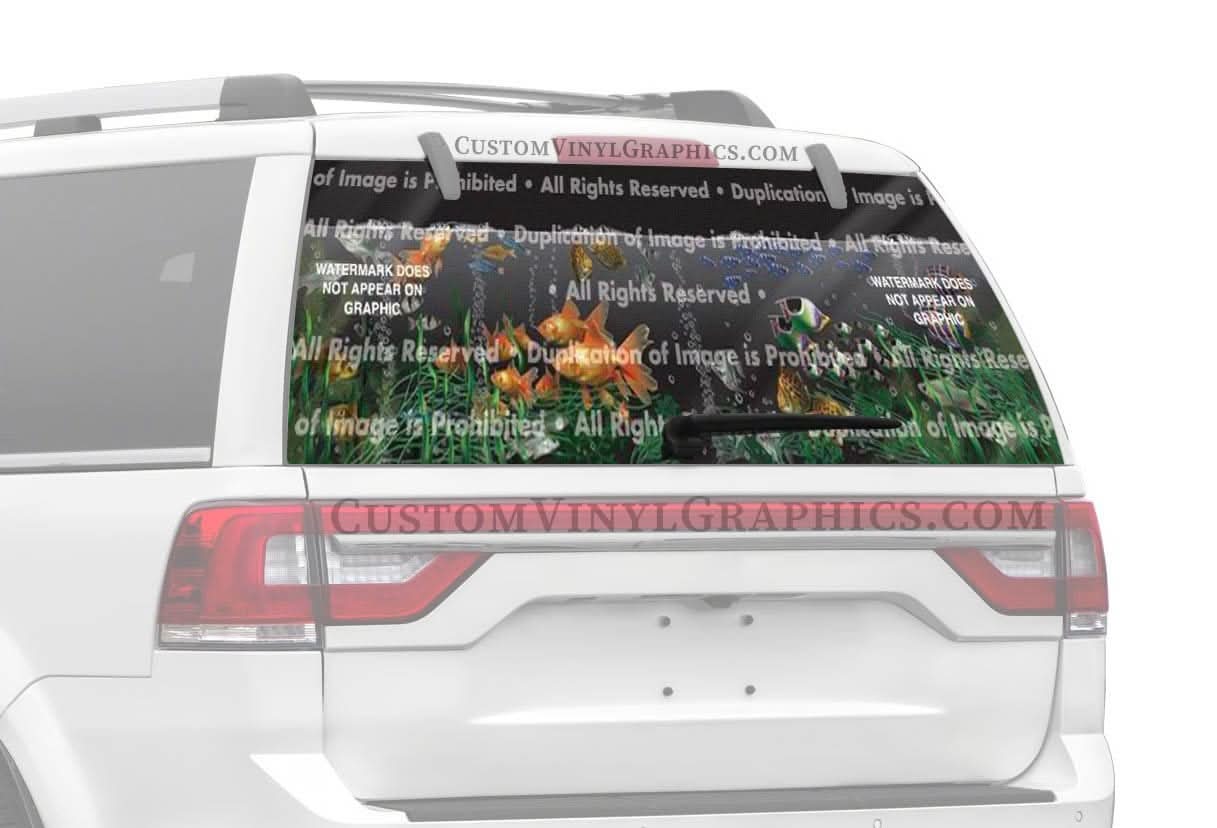 Aquarium Rear Window Decal – Custom Vinyl Graphics