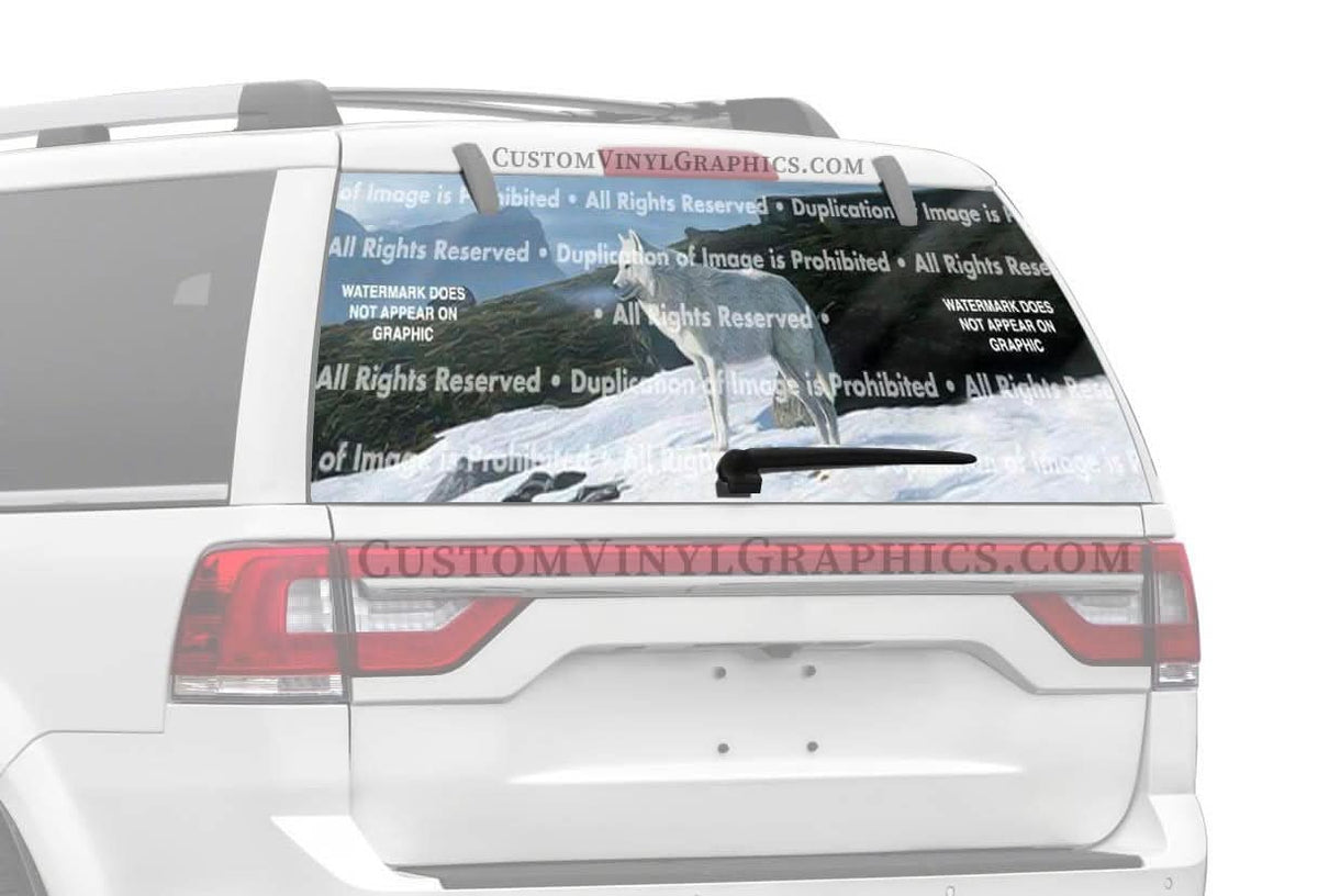 Arctic Wolf Rear Window Decal – Custom Vinyl Graphics