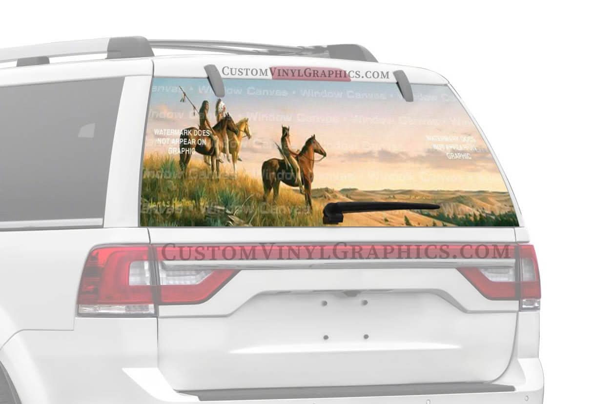Three Indians Rear Window Decal – Custom Vinyl Graphics