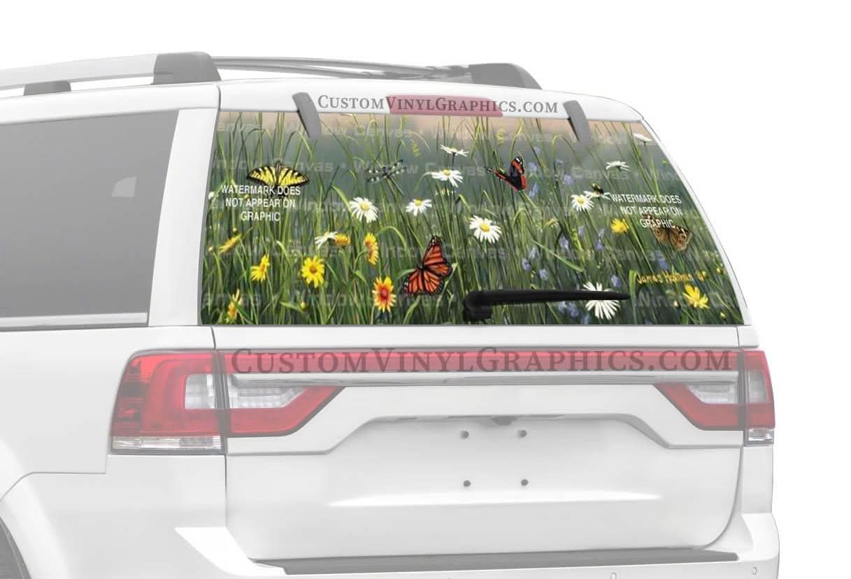 Butterfly Rear Window Decal – Custom Vinyl Graphics