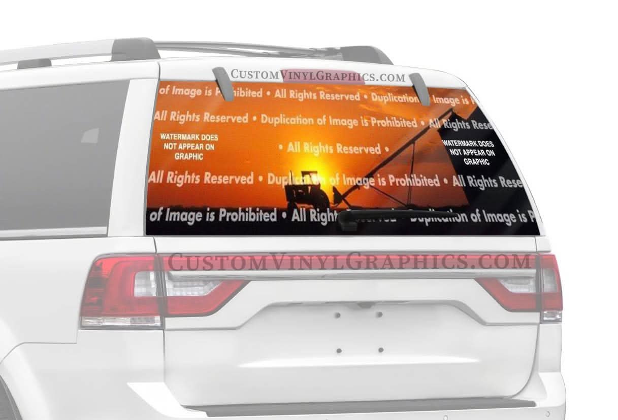 Tractor Rear Window Decal – Custom Vinyl Graphics