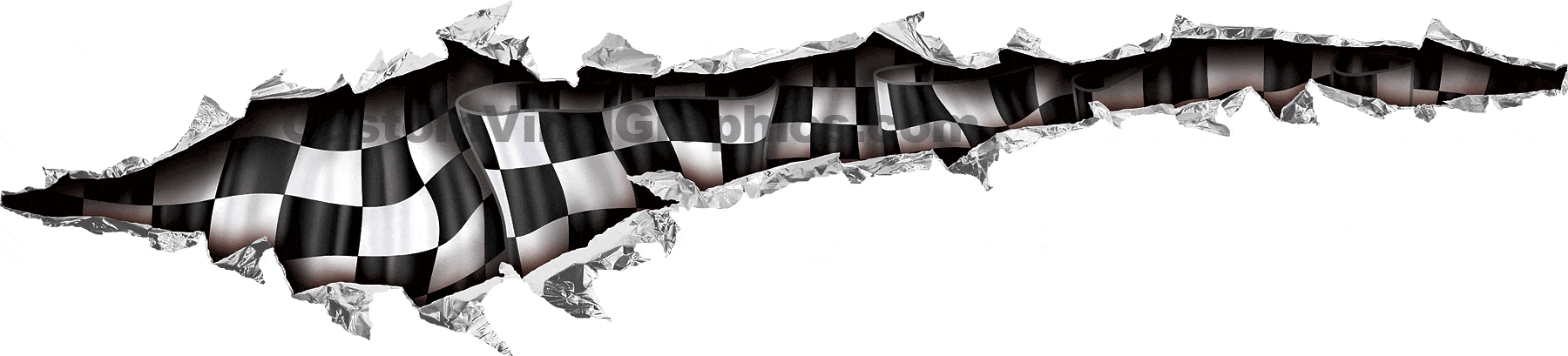 Amazing Tear Checkered Vinyl Graphic – Custom Vinyl Graphics