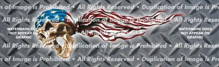 USA Skulls Rear Window Decal – Custom Vinyl Graphics