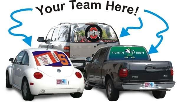 College Team Custom Rear Window Decal – Custom Vinyl Graphics