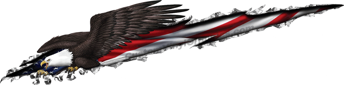 Eagle Side Tear Vinyl Graphic – Custom Vinyl Graphics