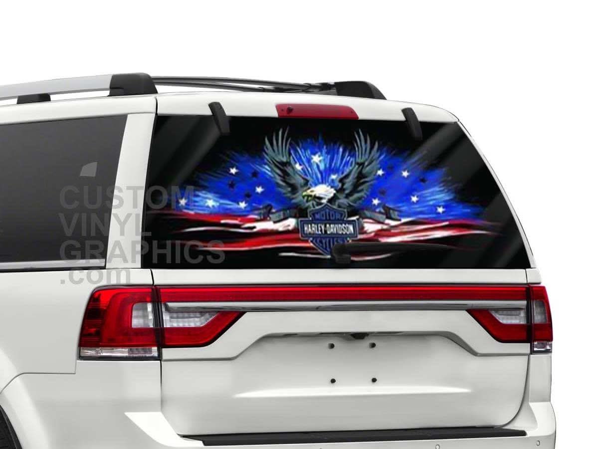 Shining Sea Harley-Davidson Rear Window Decal – Custom Vinyl Graphics