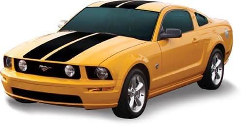 White Racing Stripes Graphics